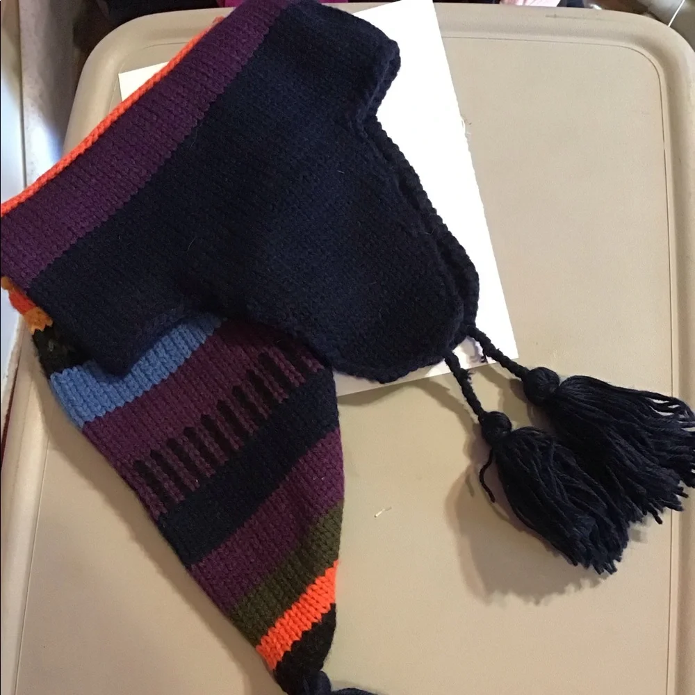 Accessories | Vintage Stocking Hat With Ear Coverings Has Tassels Too ...